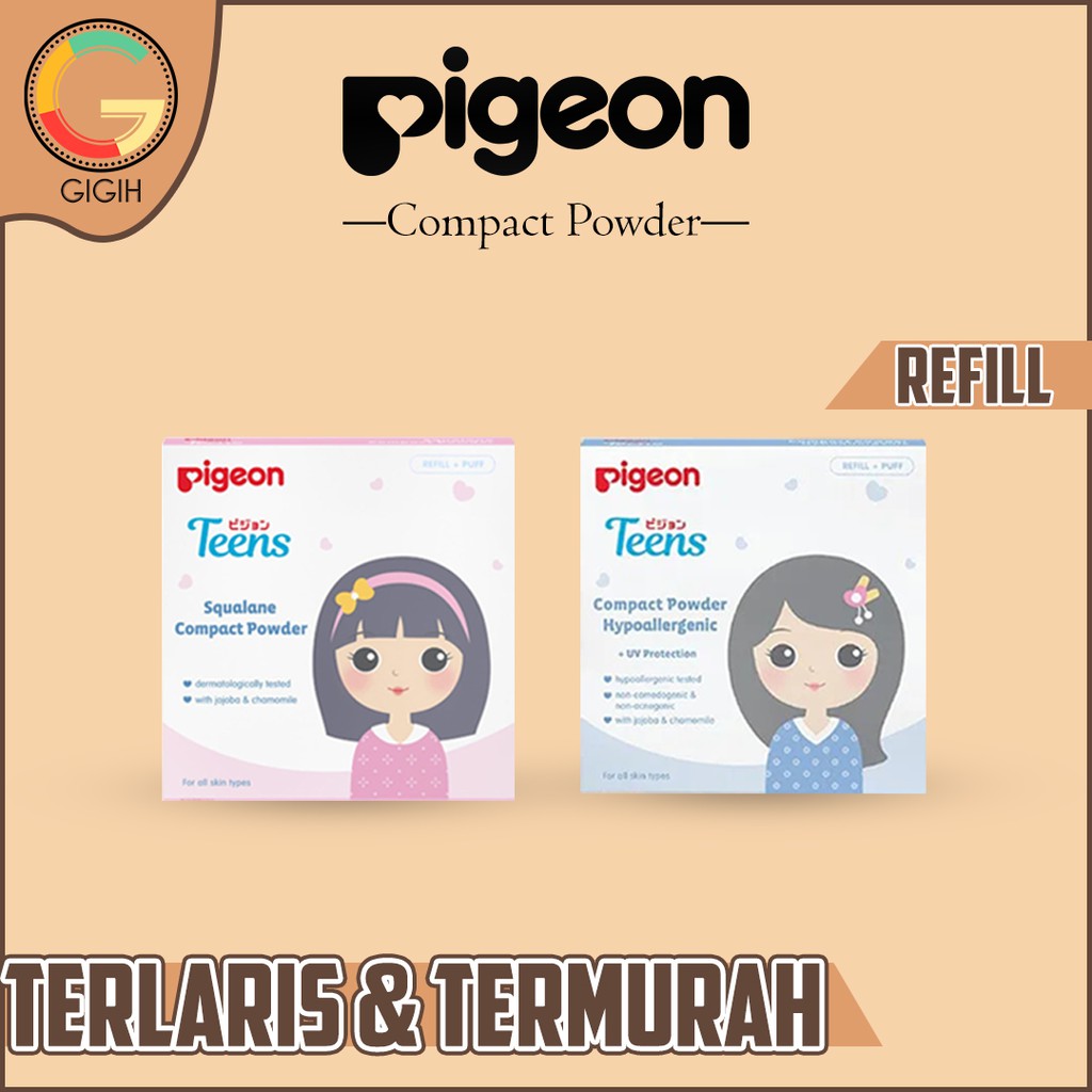 Jual PIGEON CP UV REFILL Bedak Pigeon Teens Compact / Bedak Refill ...