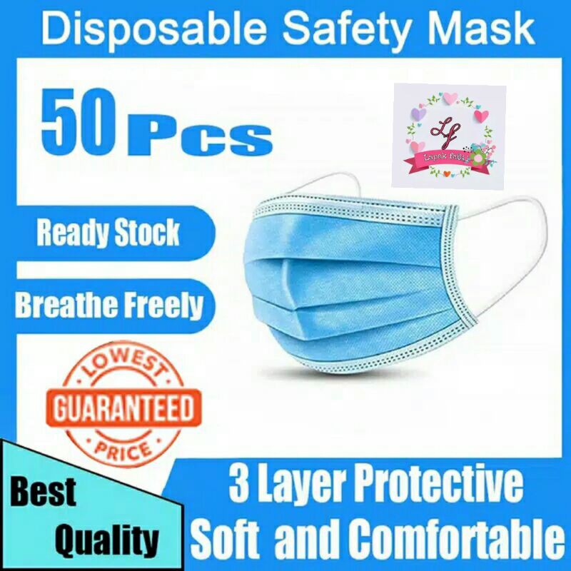 Jual Masker 3Ply / Masker medis / Masker bedah Earloop Disposable Mask ...