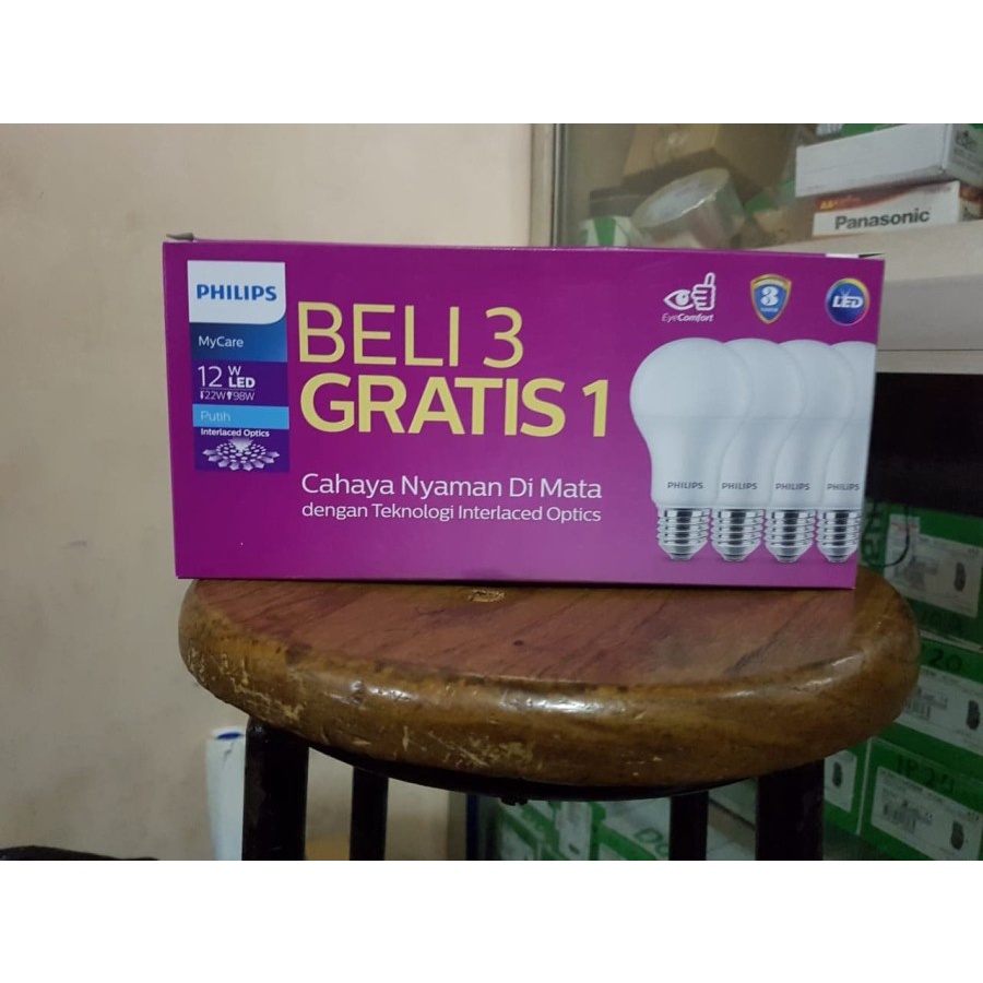 Jual PHILIPS Lampu LED 12W Bohlam 12 w watt PUTIH Bulb 12watt MyCare Lampu philips 12watt paket ...