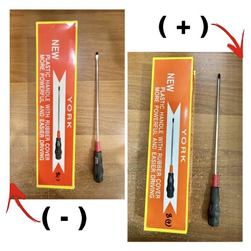 Jual YORK 8(+/-) Obeng elektronik 8- & 8+ Screw driver york slim Obeng ...
