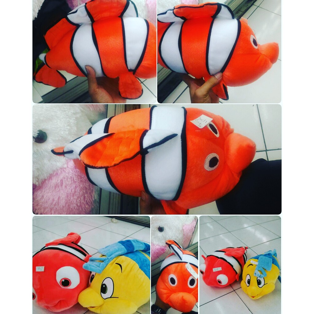 Jual Boneka /bantal hewan ikan hias tokoh kartun finding nemo & flonder ...