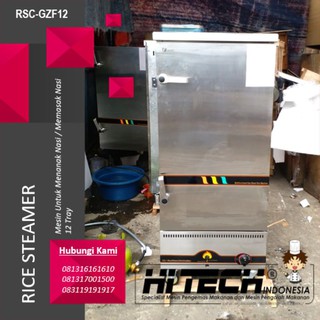 Jual Rice Steamer Gas 12 Loyang Fomac RSC-GZF12 Mesin Penanak Nasi 12 Tray RSC GZF12 Mesin ...