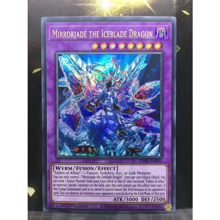 Jual Sale!!! Yugioh Mirrorjade The Iceblade Dragon - Sdaz Ultra Rare Limited | Shopee Indonesia