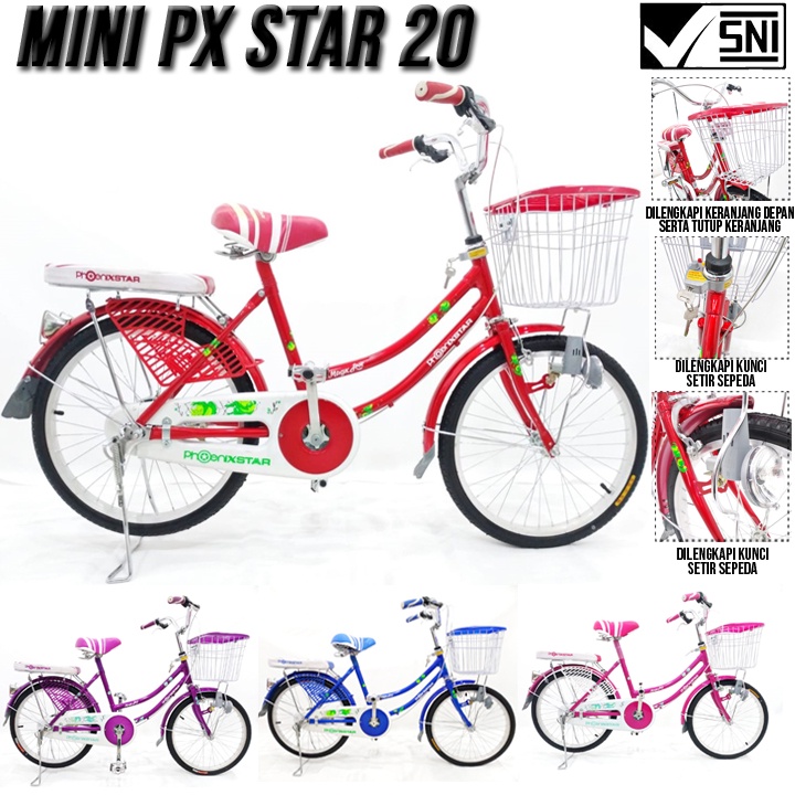 Jual Sepeda Mini 20 Inch Phoenix Star Kunci Ban Hitam | Shopee Indonesia
