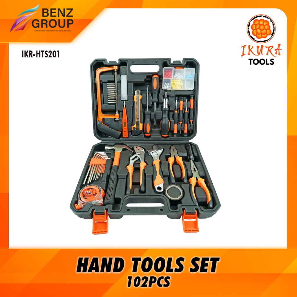 Jual IKURA HANDTOOLS SET 102 PCS - TOOL KIT SET - HAND TOOL BOX SET ...