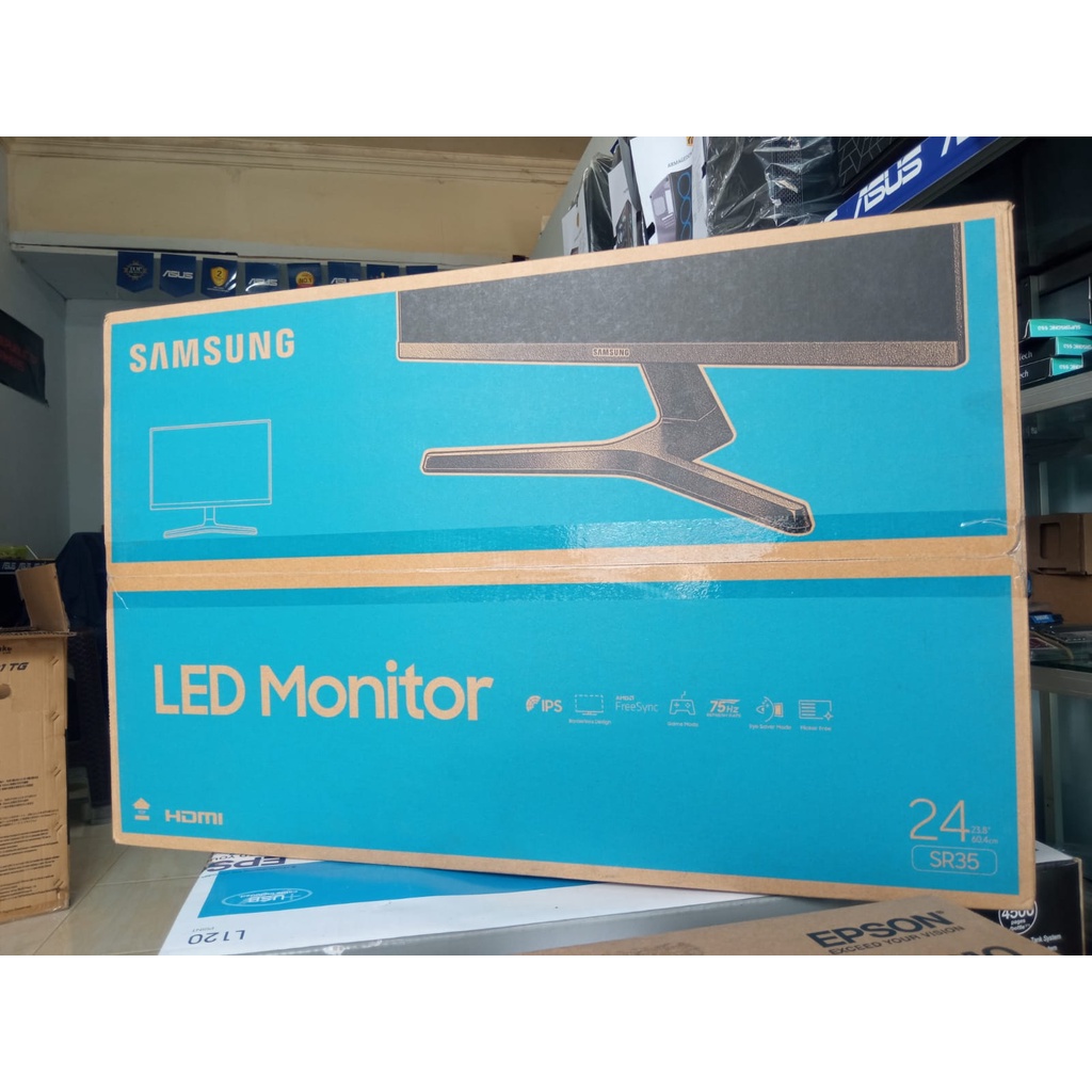 Jual Samsung SR35 24" FHD monitor with bezel-less design | Shopee Indonesia