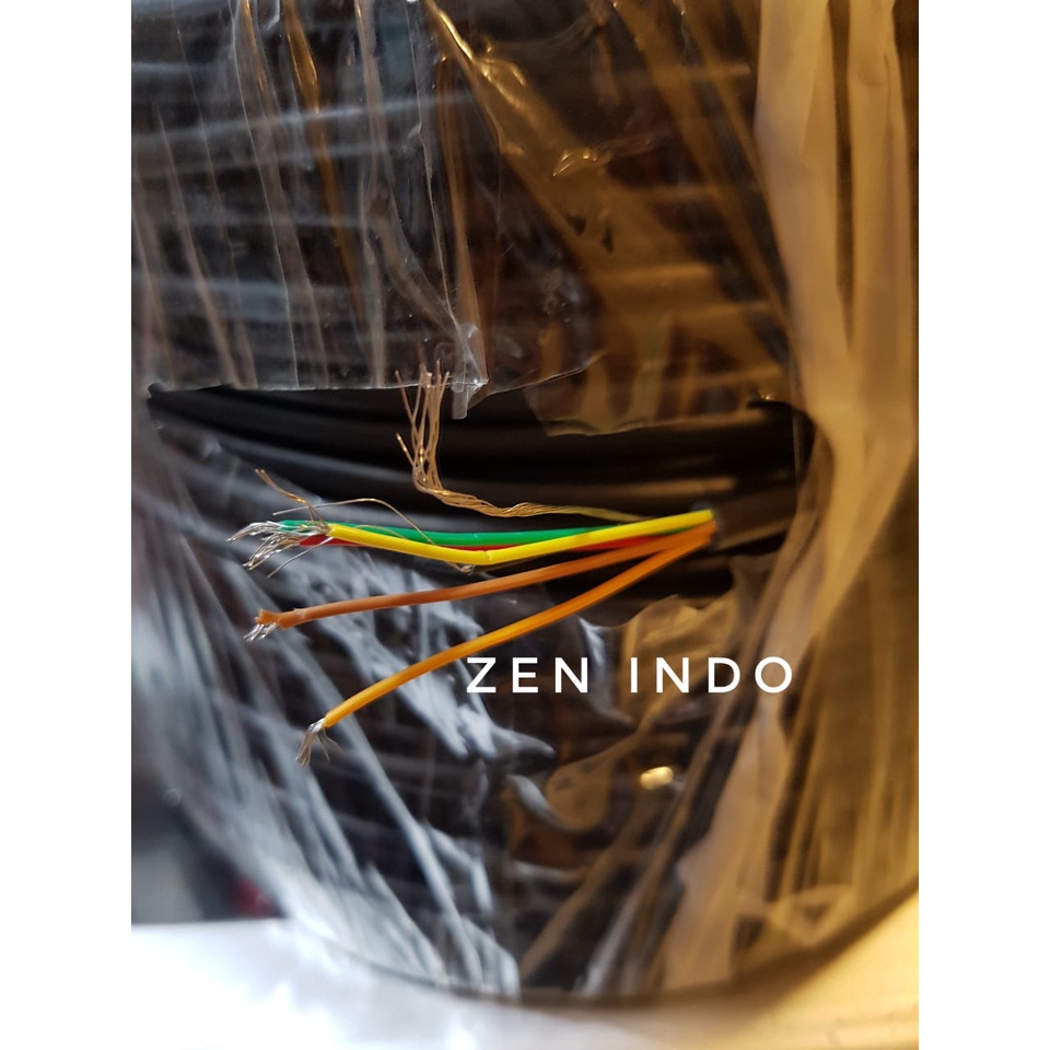 Jual Kabel Kontrol 6 Jalur Plus Ground 24 Awg Hitam Kabel Serabut per ...