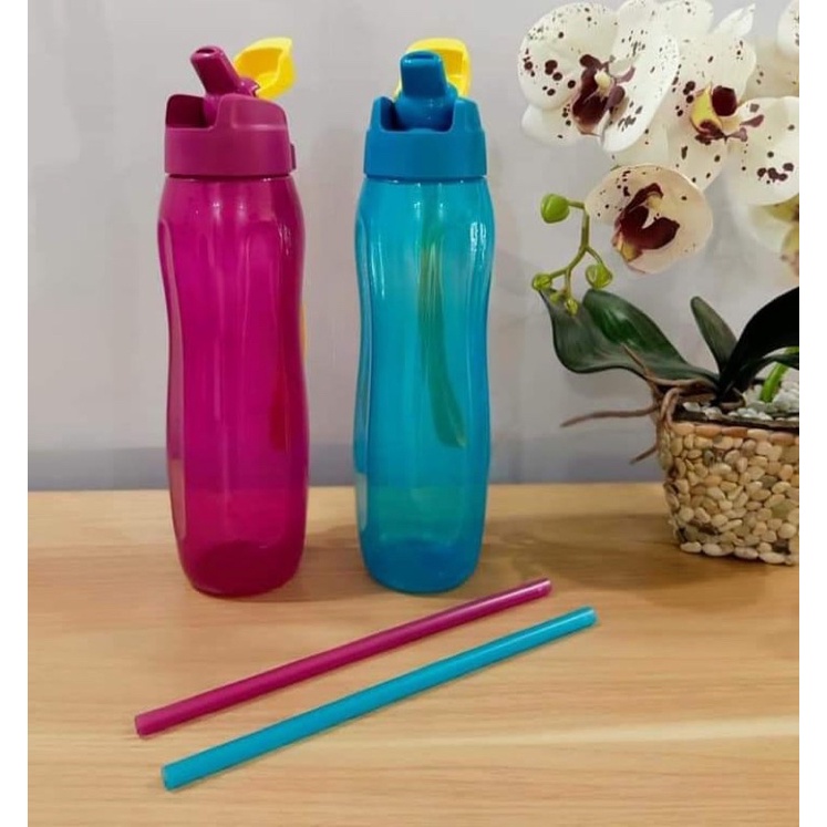 Jual botol minum tupperware sedotan straw 1 liter tumbler | Shopee ...