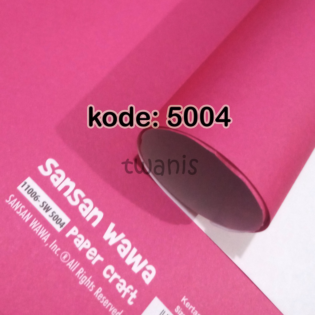 Jual Kertas Kado Polos warna Pink Fanta SANWA kode 5004 isi 40 lembar ...
