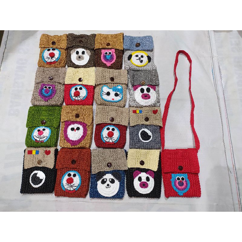 Jual Tas rajut mini | tas selempang hp | tas rajut wanita | Shopee ...