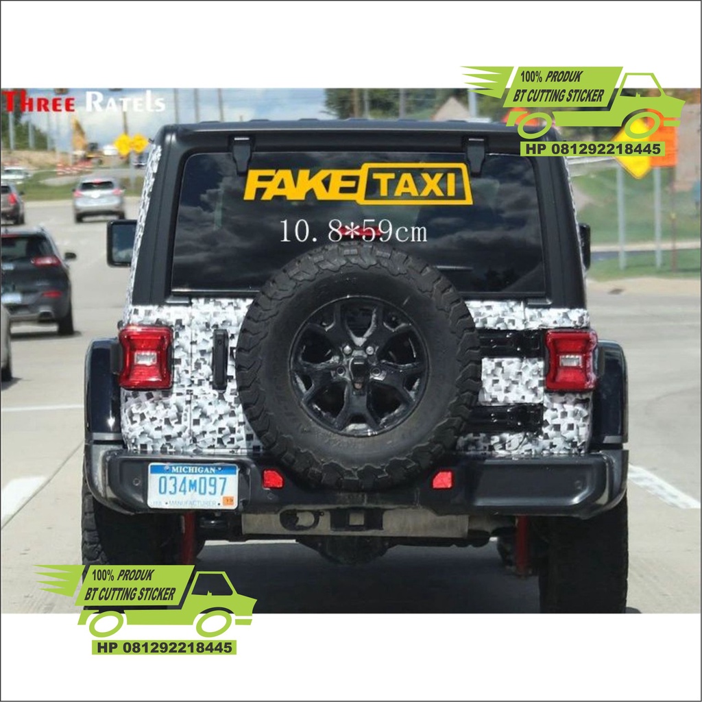 Jual Bahan Oracal stiker mobil stiker kaca FAKE TAXI stiker sticker ...