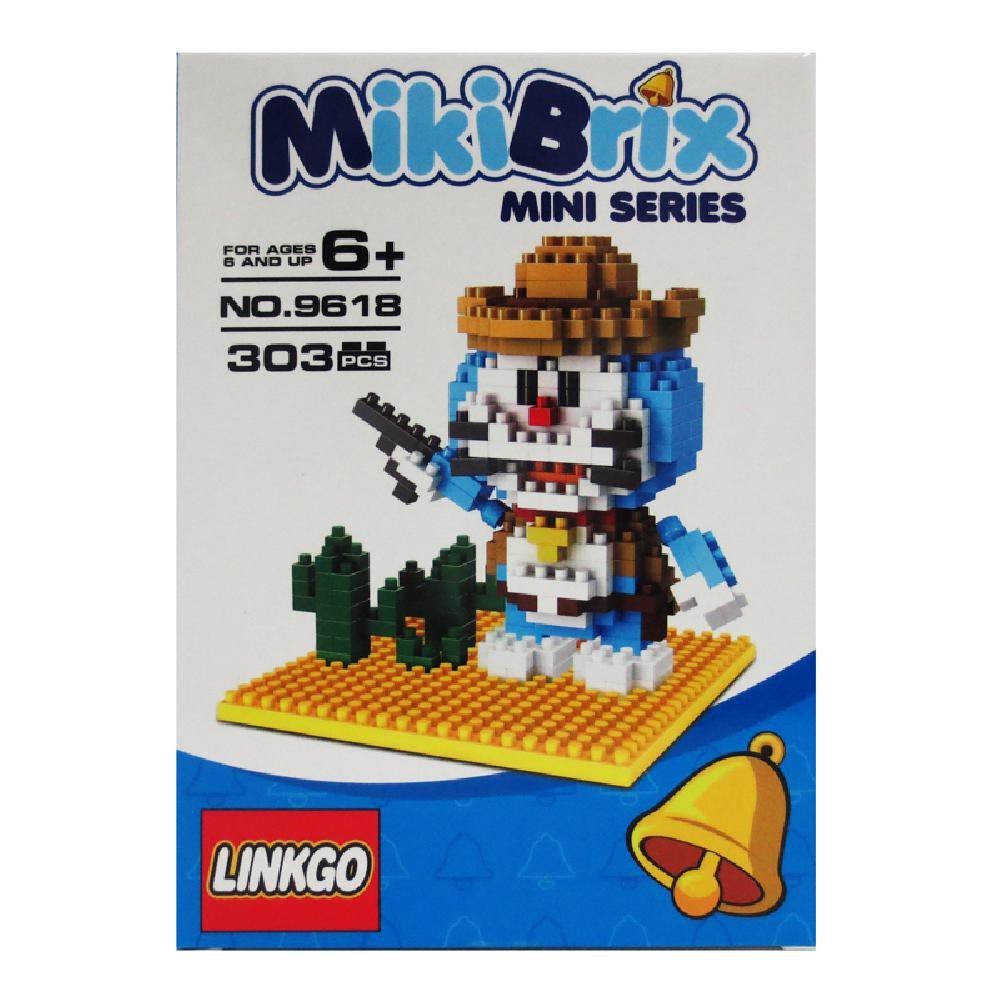 Jual BRICKS NANO BLOCK BRICKS LINKGO 9618 DORAEMON COWBOY | Shopee ...