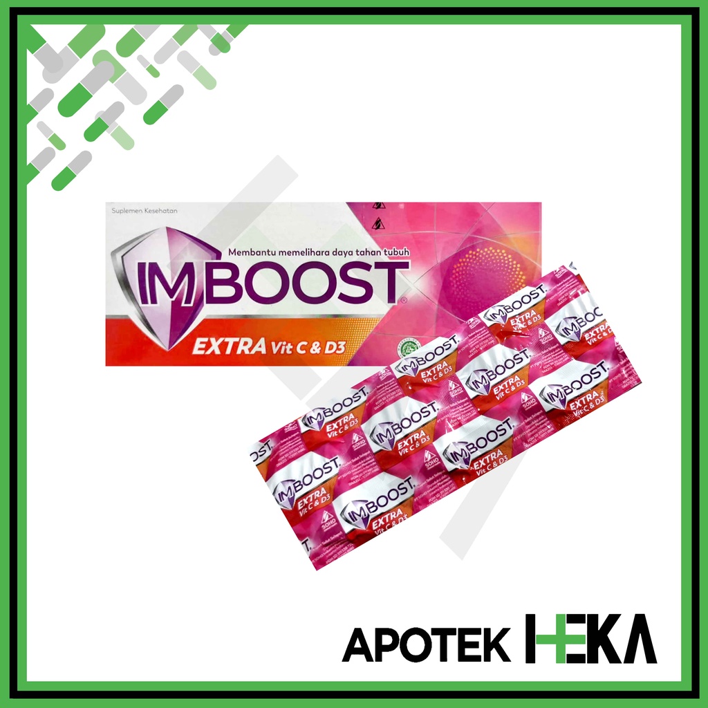 Jual Imboost Extra Vitamin C & D3 Box isi 6x8 Tablet - Suplemen Daya ...