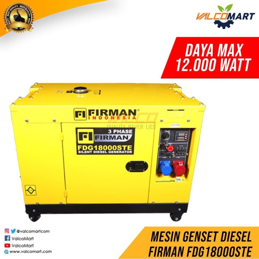 Jual Firman Mesin Genset Diesel FDG18000STE 11KW 3 Phase. Diesel ...