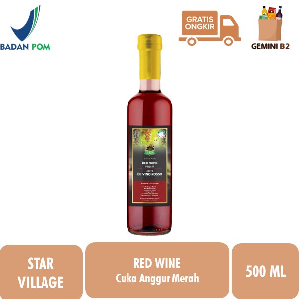Jual Star Village Red Vinegar Cuka Anggur Merah 500 ML | Shopee Indonesia