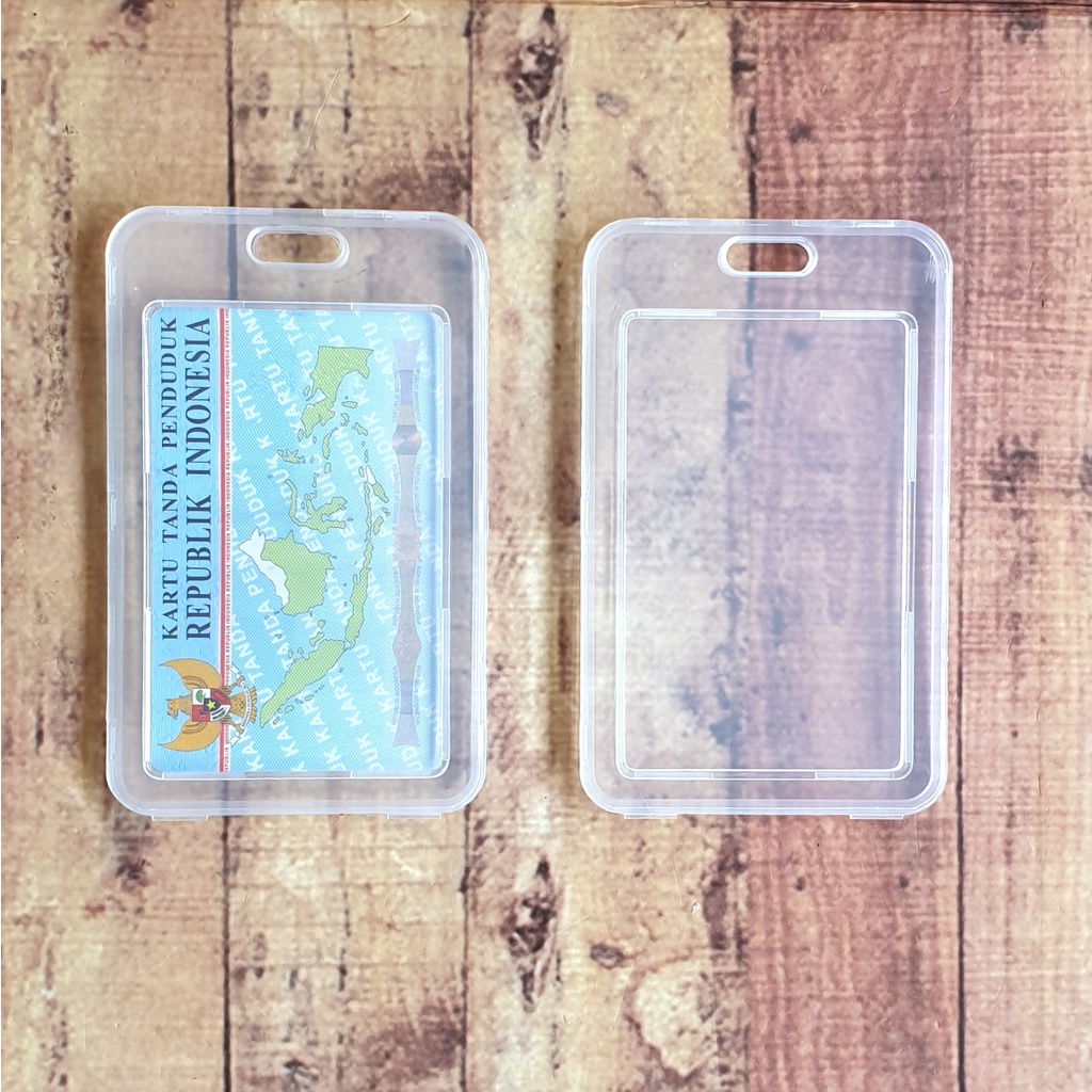 Jual 1pcs Tempat ID Card Transparant Buka Tutup - Card Holder ...