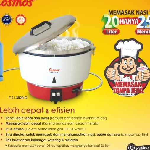Jual Cosmos Rice Cooker Gas Besar 20 Liter CRJ 3020g Mejikom Jumbo ...