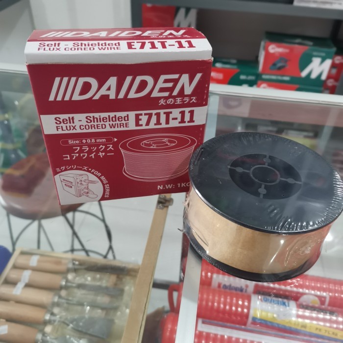 Jual kawat las flux core 0.8mm 1 kg Daiden kawat las argon elektroda ...