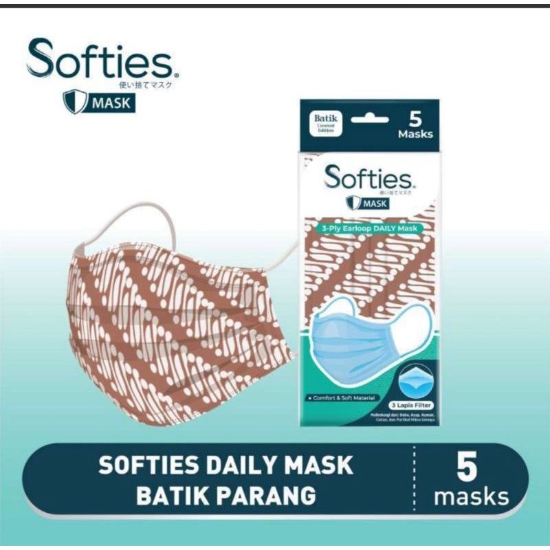 Jual Softies Daily Mask Batik 5 pcs | Shopee Indonesia
