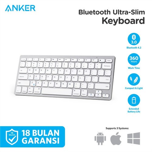 Jual Anker Wireless Keyboard Bluetooth Ultra Slim (A7726) | Shopee ...