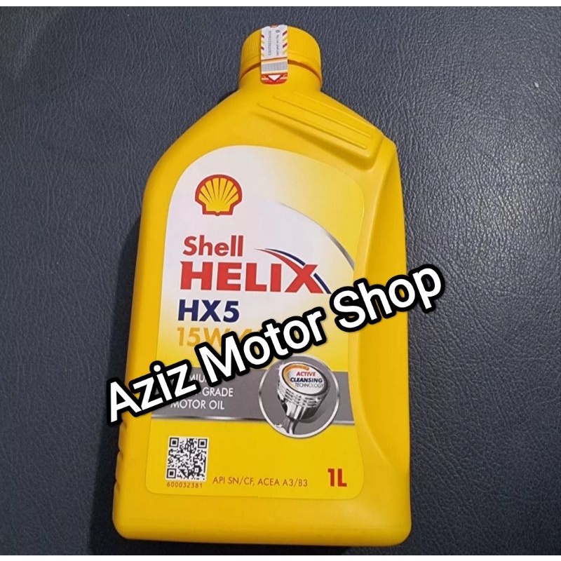 Jual OLI MESIN SHELL HELIX HX5 4T 1 LITER 15W-40 (1L) | Shopee Indonesia