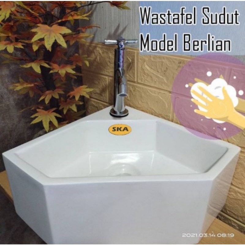 Jual wastafel mini sudut / wastafel gantung sudut / wastafel cuci ...