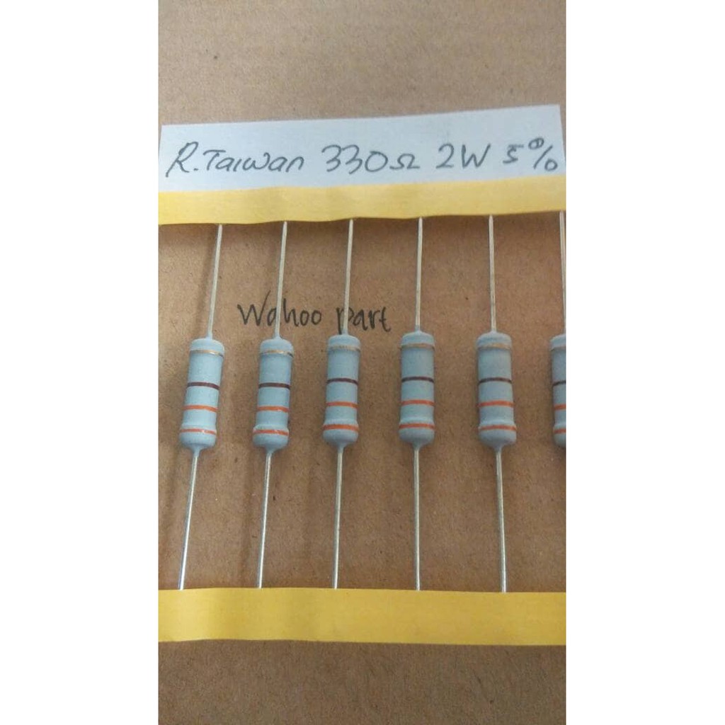 Jual Resistor 330 ohm Taiwan 2 watt 5% (10 pcs) | Shopee Indonesia