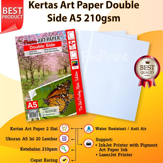 Jual KERTAS A5 210GSM 20 LEMBAR - KERTAS FOTO PRINTER A5 LEMBARAN SAE ...