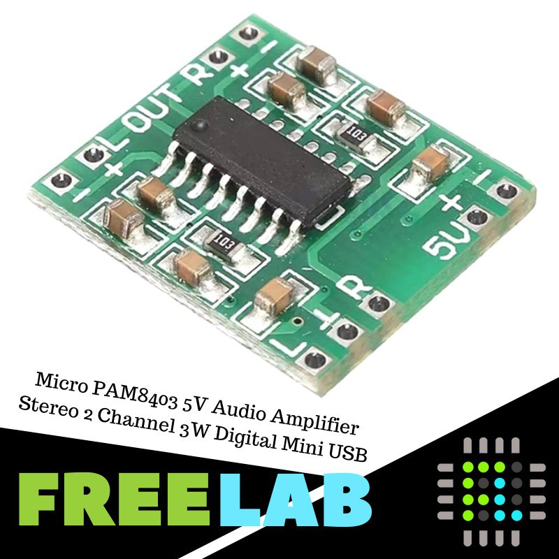 Jual Micro PAM8403 5V Audio Amplifier Stereo 2 Channel 3W Digital Mini ...