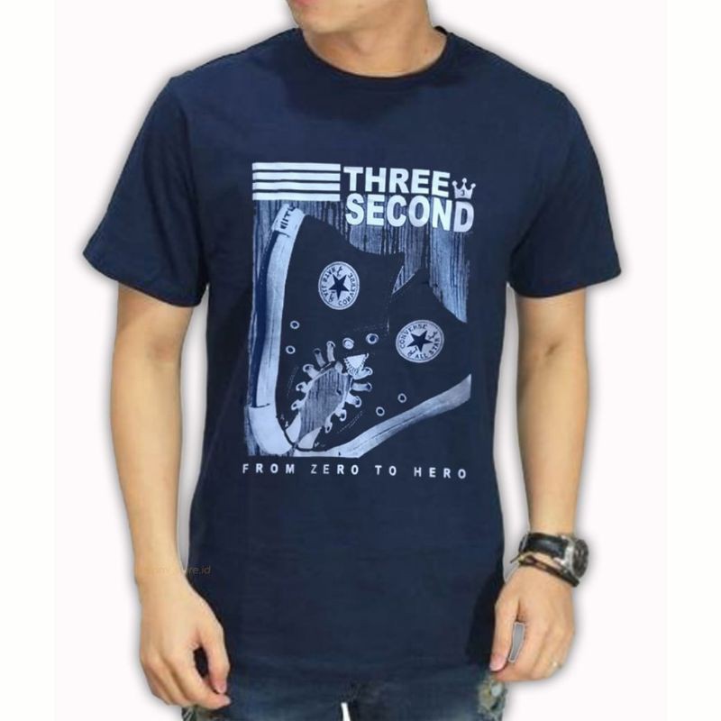 Jual KAOS THREE SECOND PREMIUM ORIGINAL | Shopee Indonesia