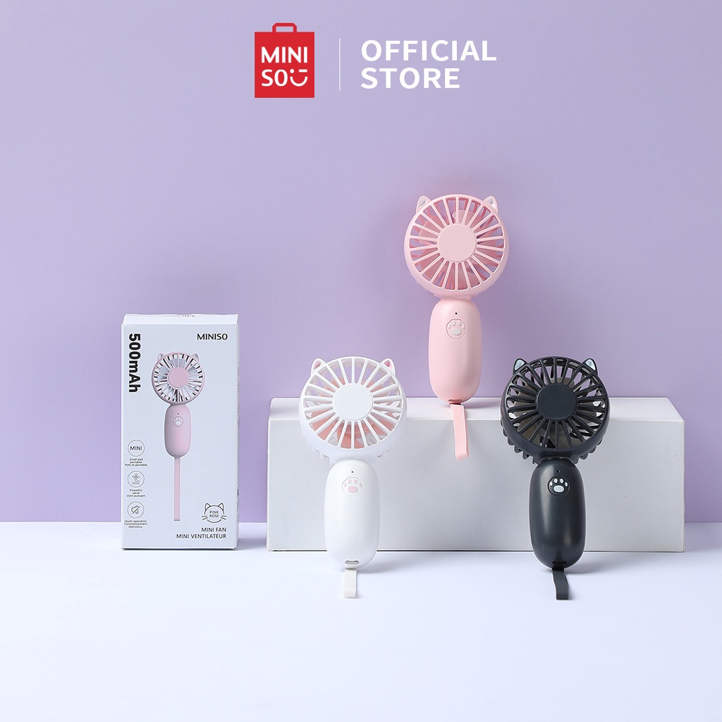 Jual MINISO Mini Fan Kipas Angin Kecil Portable USB 3 Level Kecepatan ...