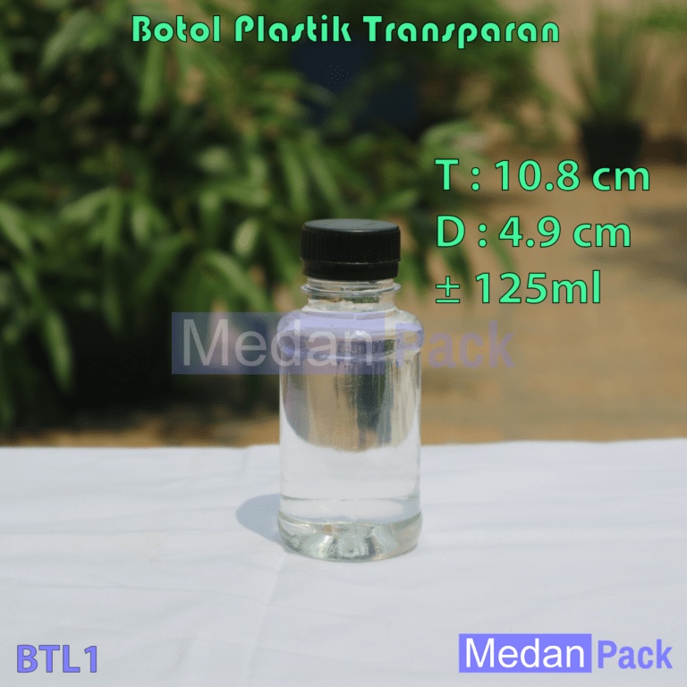 Jual Botol Plastik Bulat Transparan AO 125 ml per 120 pcs | Shopee ...