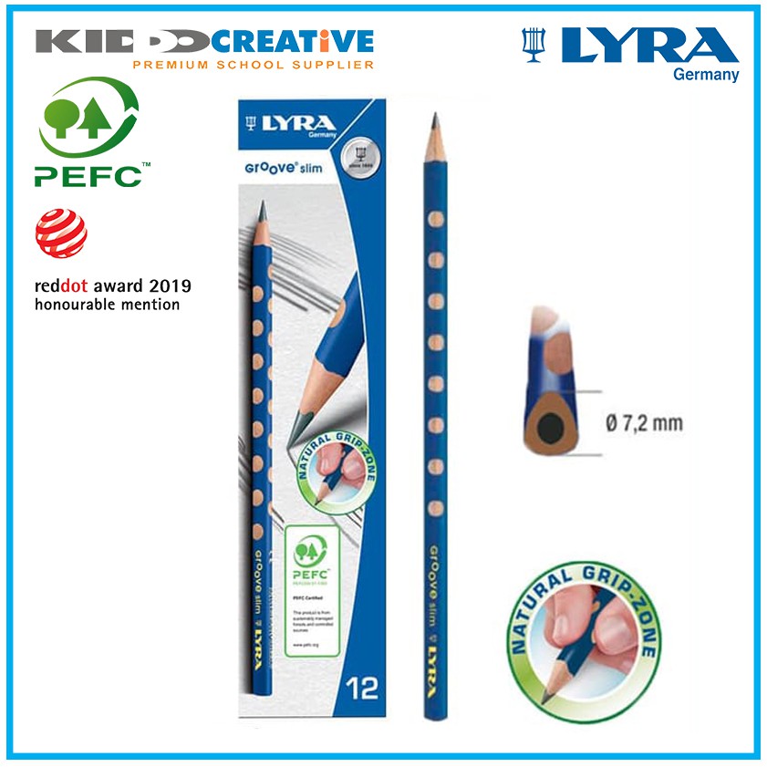 Jual LYRA GROOVE SLIM GRAPHITE PENCIL HB | Shopee Indonesia
