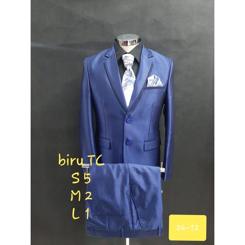 Jual jas pengantin pria / jas wedding / jas formal / jas biru / celana ...