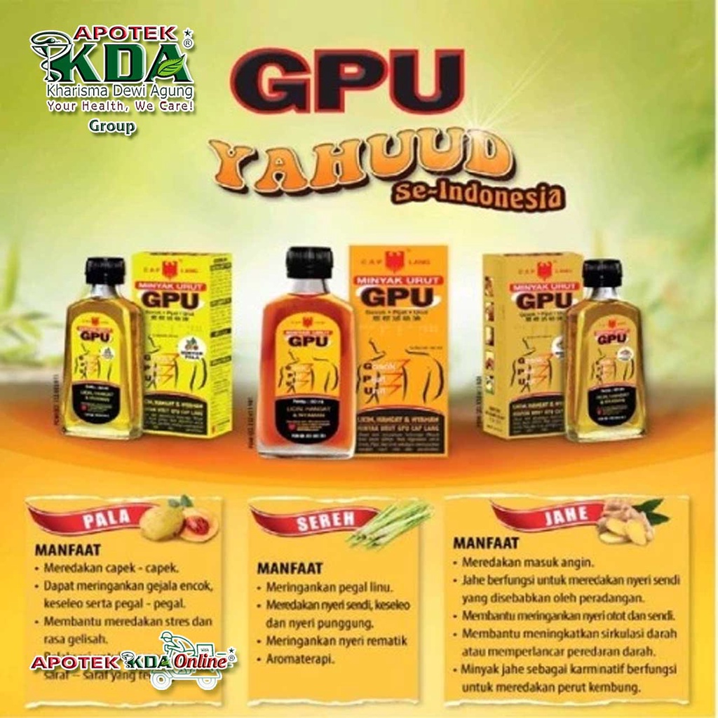 Jual MINYAK URUT GPU 60 ML | Shopee Indonesia