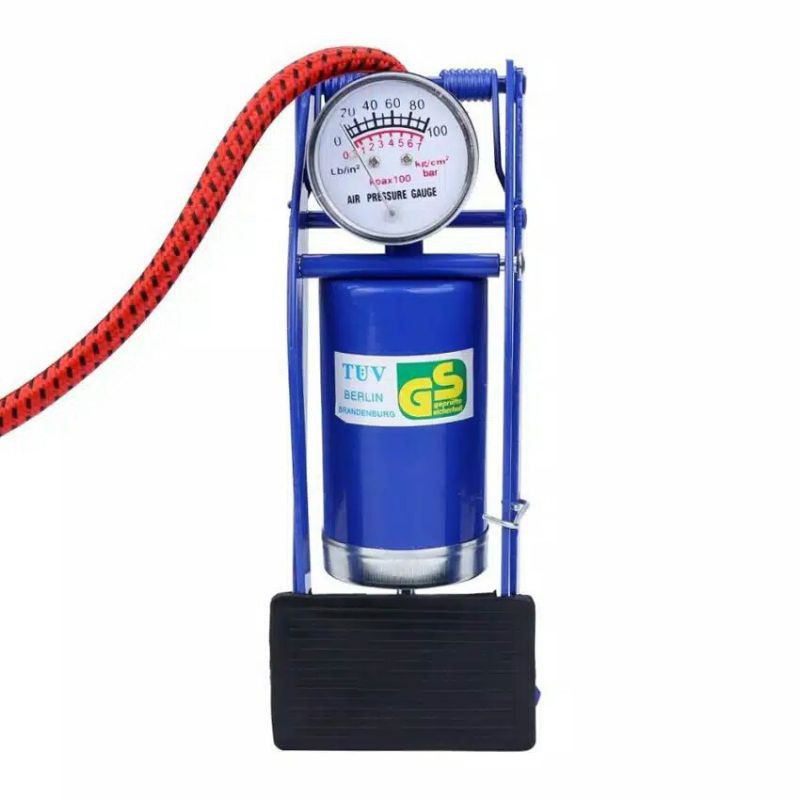 Jual Alat Pompa Injak Ban Mobil Sepeda Motor Mini Kaki Foot Pump Angin ...