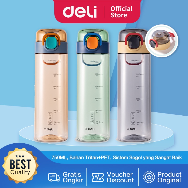 Jual Deli Water Bottle / Botol Minum 750 ML BPA Free 17665 | Shopee Indonesia