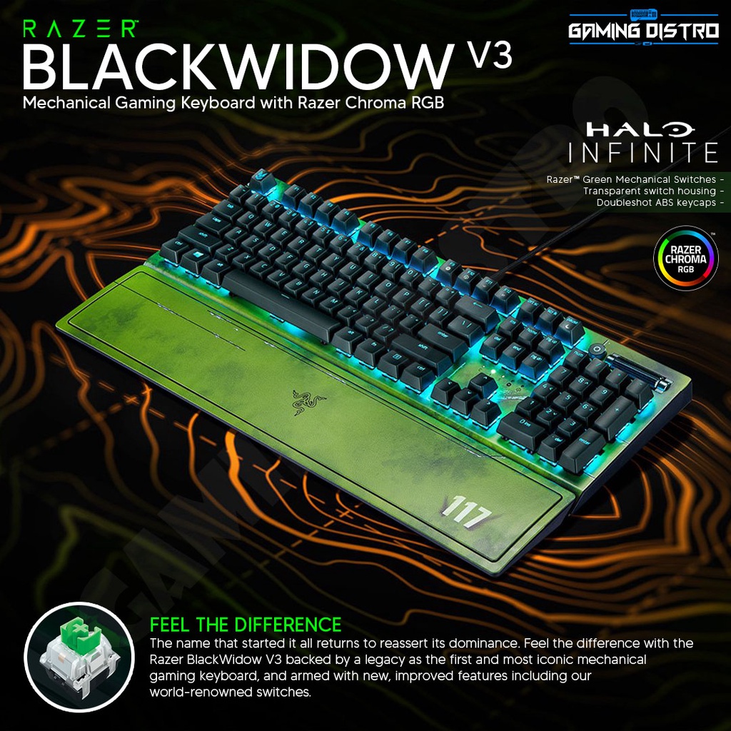 Jual Razer Blackwidow V3 Halo Infinite Chroma Mechanical Keyboard ...