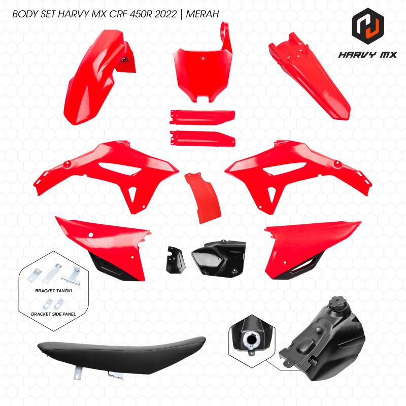 Jual Body Full Set Motor Trail CRF 450R PNP CRF 150 HRV HARVY MX | Shopee Indonesia