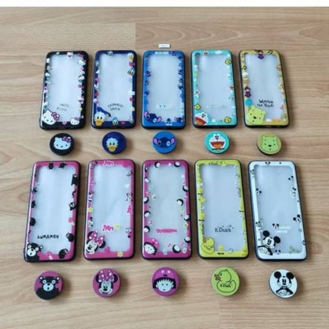 Jual Case Samsung A50 Fuze case + Pop socket Gambar Doraemon Donald ...