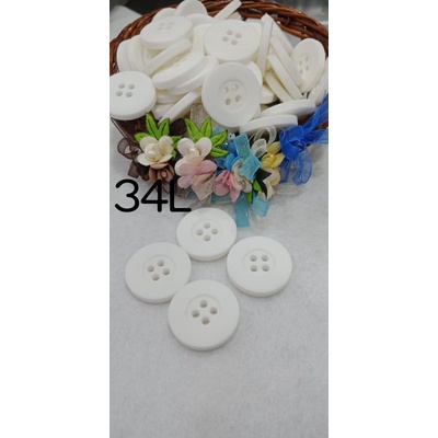 Jual kancing kemeja | model kancing datar putih doff (Baca deskripsi ...