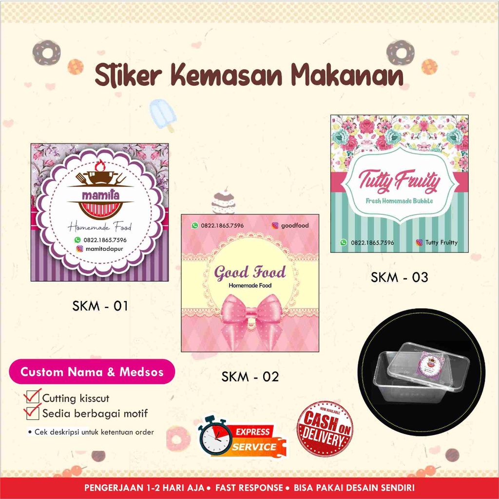 Jual Stiker Cromo / Label kotak / Stiker kemasan makanan / Label ...