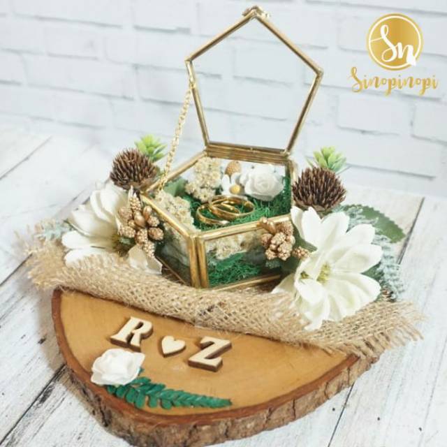 Jual RING BOX JESSIE | KOTAK CINCIN TERARIUM HEXAGONAL MINI | LAMARAN ...