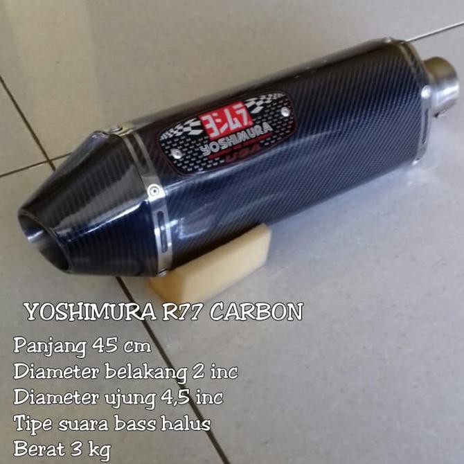 Jual YOSHIMURA R77 CARBON FULLSYSTEM KNALPOT STAINLESS MOTOR MURAH 150CC TERBARU. | Shopee Indonesia