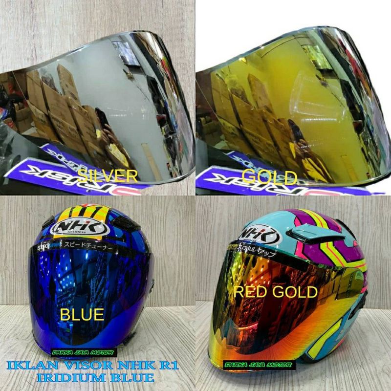 Jual kaca helm nhk r1 iridium / flat visor venom open pnp nhk r1 ...