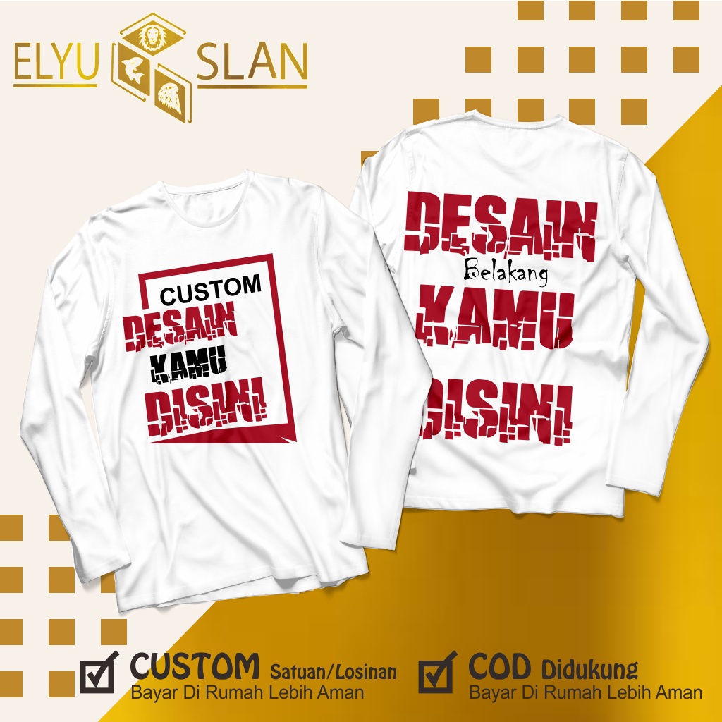 Jual custom Baju kaos Logo Foto/Kaos/Desain Sendiri Satuan | Besar 2 ...