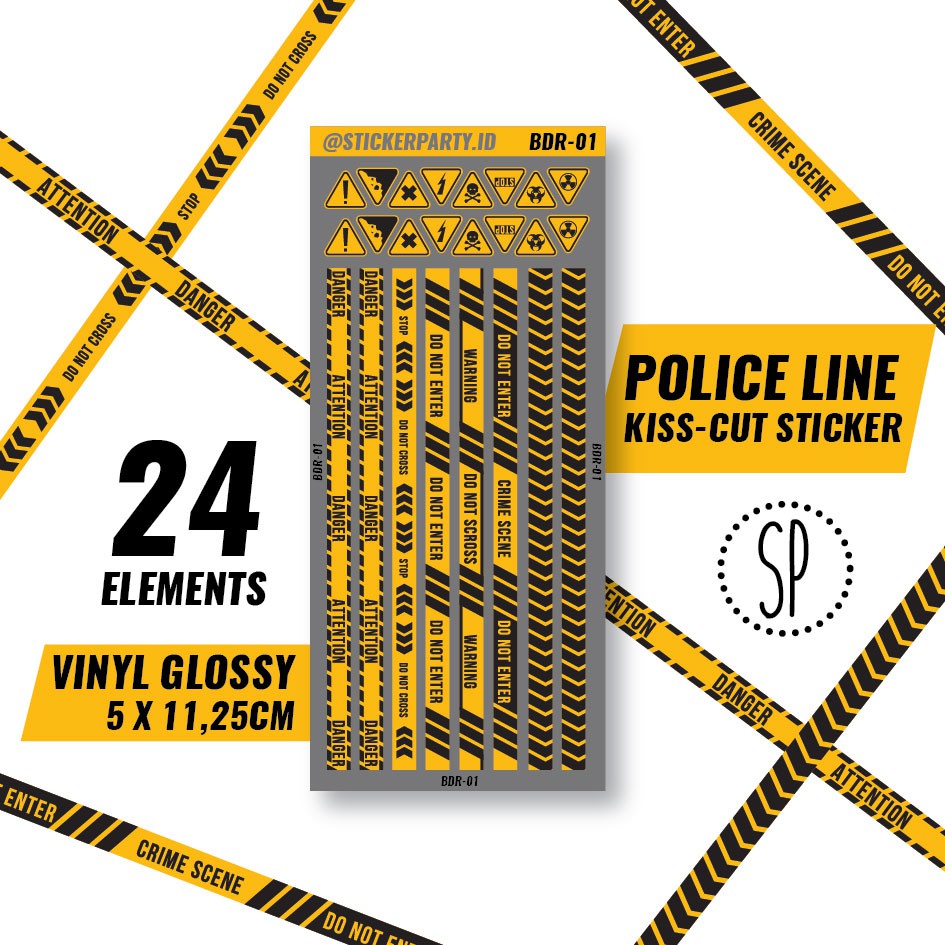 Jual [Sticker Party] Stiker Garis Polisi Kuning Kpop Deco Photocard ...