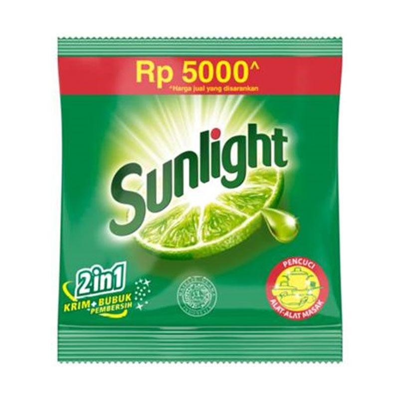 Jual Sunlight 2 in 1 Krim + Bubuk Pembersih Pencuci Alat Sabun Colek ...