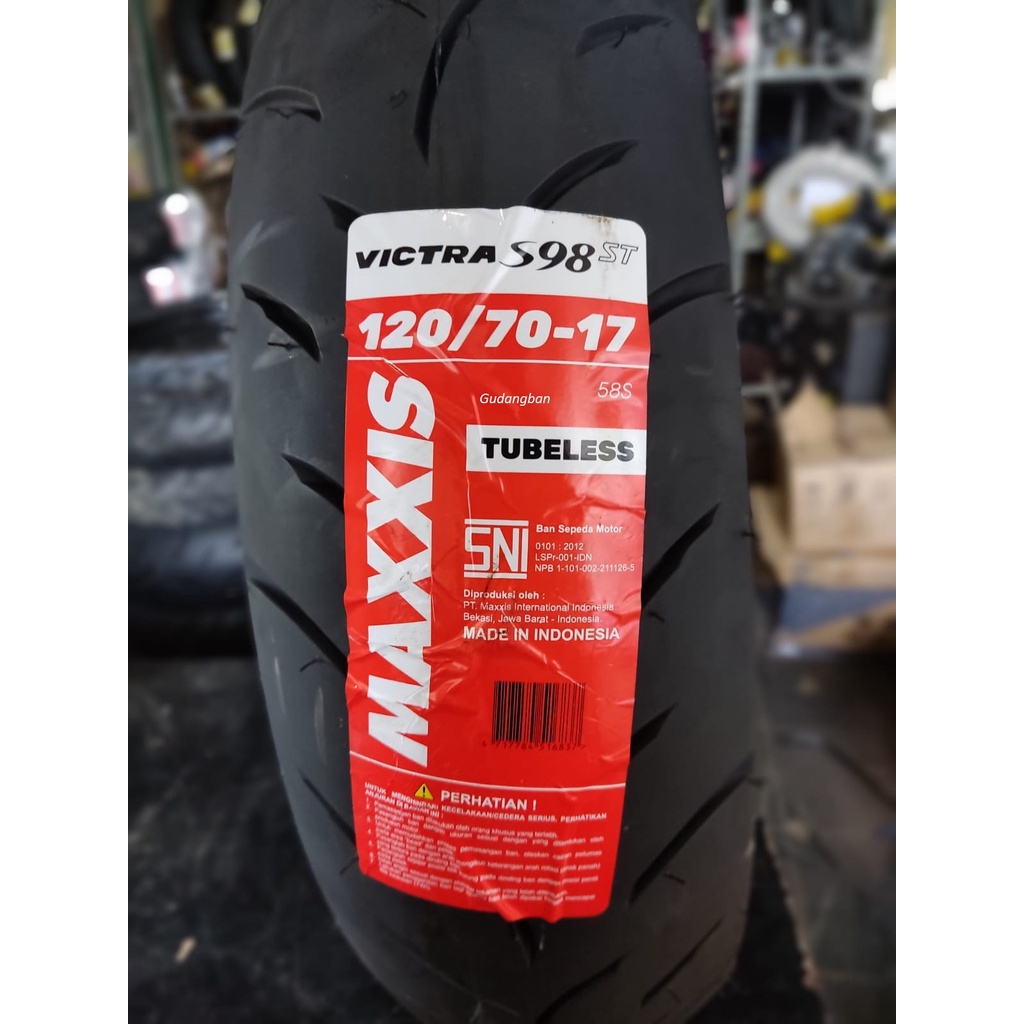 Jual ( RING 17 ) Maxxis VICTRA 120 / 70 - 17 Tubeless Ban Luar Motor ...