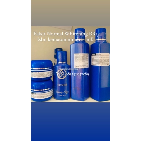 Jual Paket normal whitening beauty rossa/ BR (sabun wajah 200ml ...